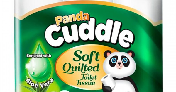Panda Cuddle Soft Toilet Paper Aloe Vera Scented 9 Rolls