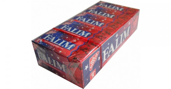 Falim 5 Pcs 20 Pack Strawberry Aromated Sugar Free Chewing Gum - FALIM